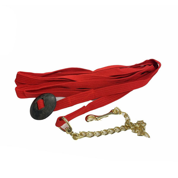 Poly Lunge Line with Chain 25 Feet and Rubber Stopper – Equine World