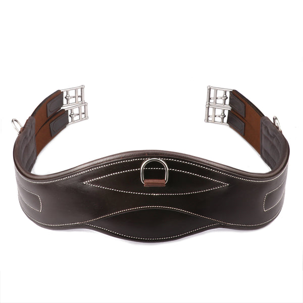 Equestrian Ergonomical chafeless Girth for Horses- Premium leather -13 ...