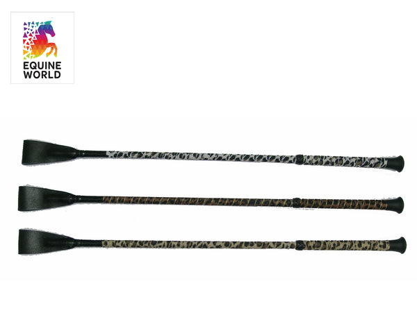 Nylon Braided, Panther Patterned Horse Riding Crop – Equine World